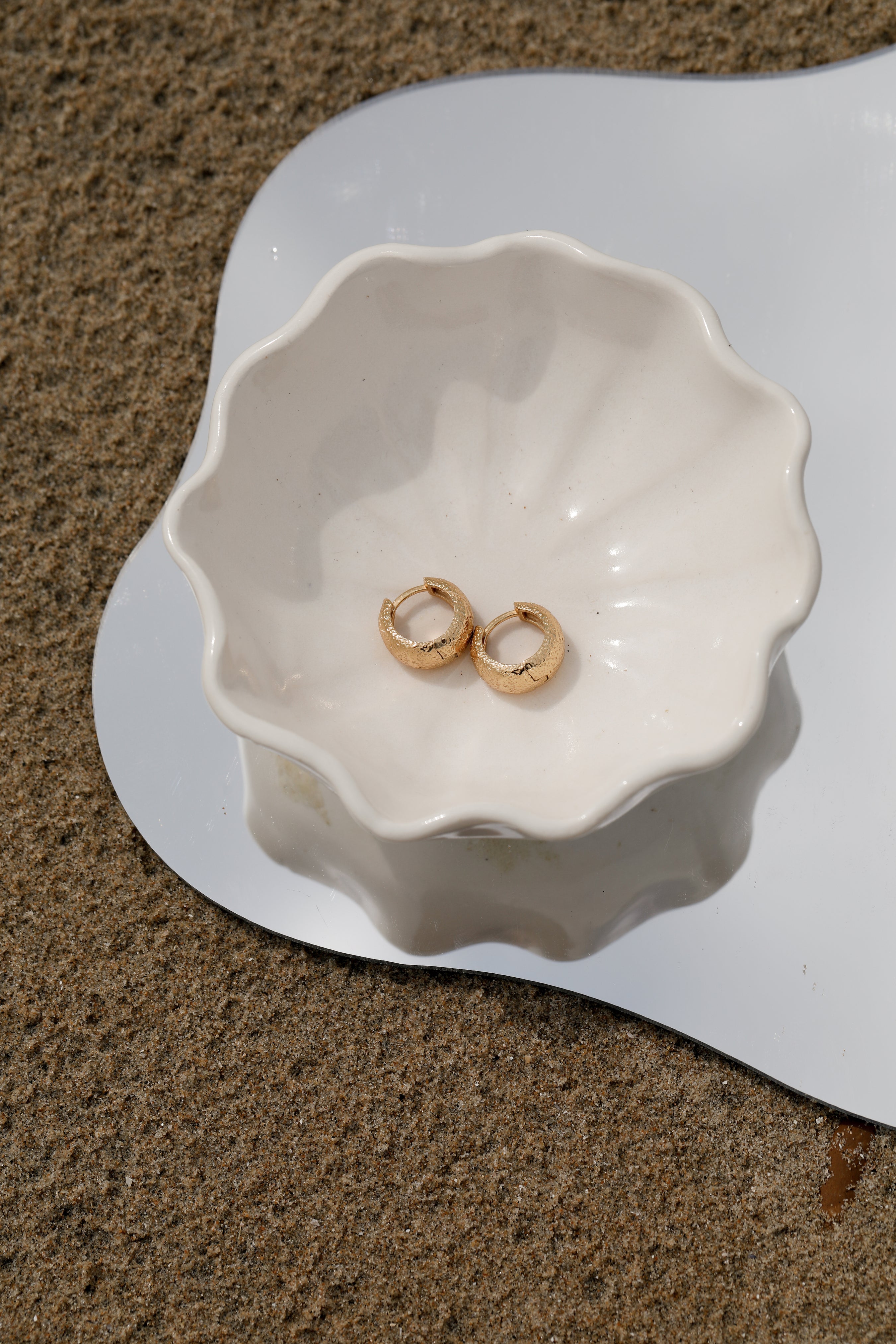 Sand Small Chunky Hoops – By Glaze